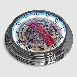 18" Anheuser-busch Since 1876 Budweiser Metal Sign Designed White Neon ...