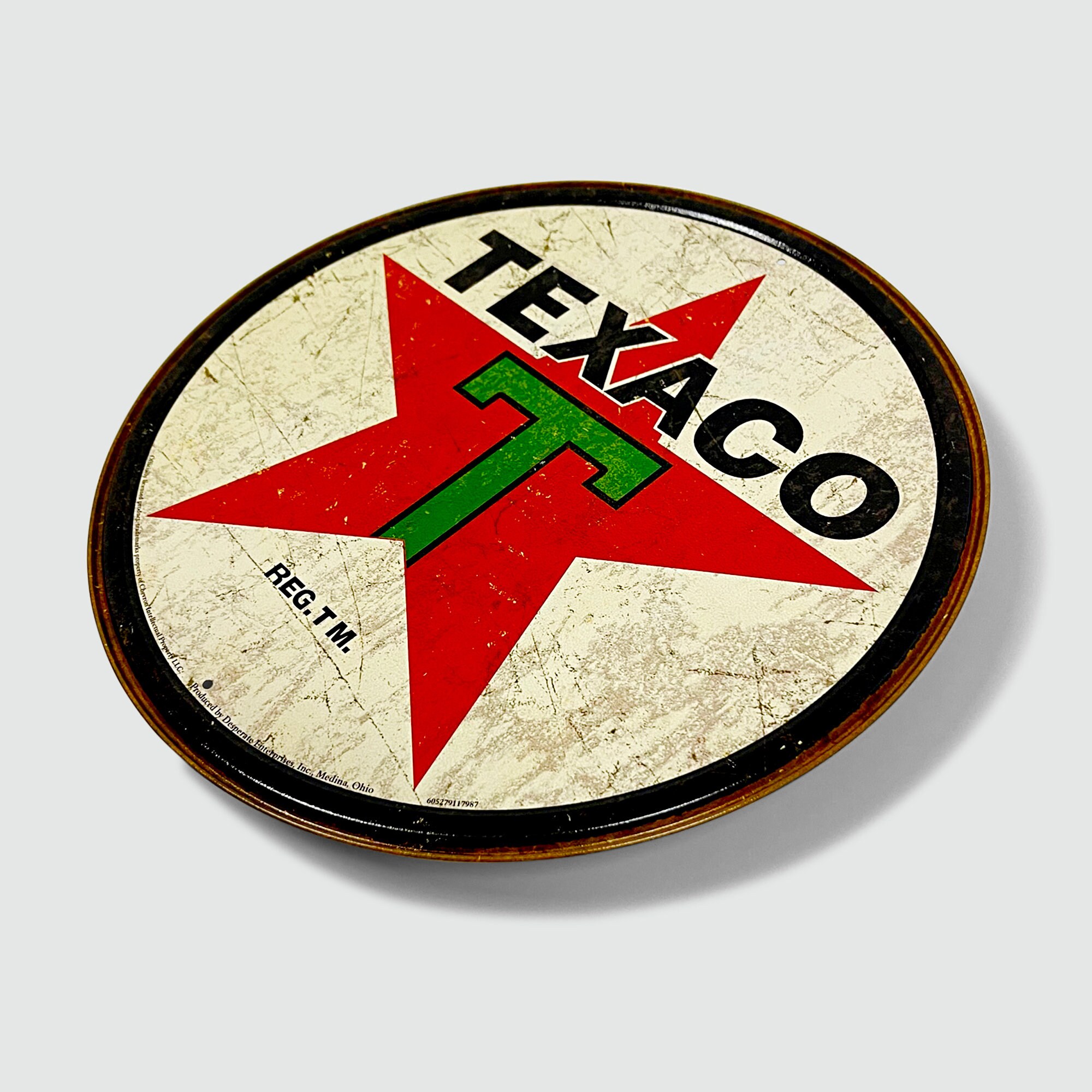 11.75 Texaco 1936 Logo Embossed Tin Metal Sign - Etsy