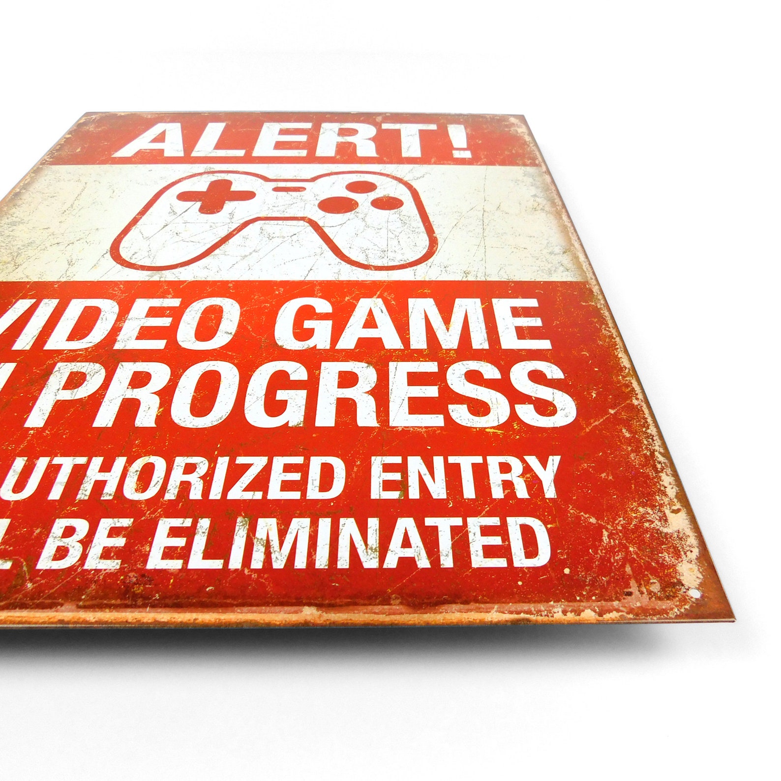 16 Alert Video Game in Progress Tin Metal Sign - Etsy