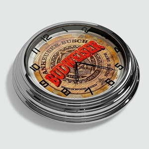 18" Anheuser-busch Since 1876 Budweiser Metal Sign Designed White Neon ...