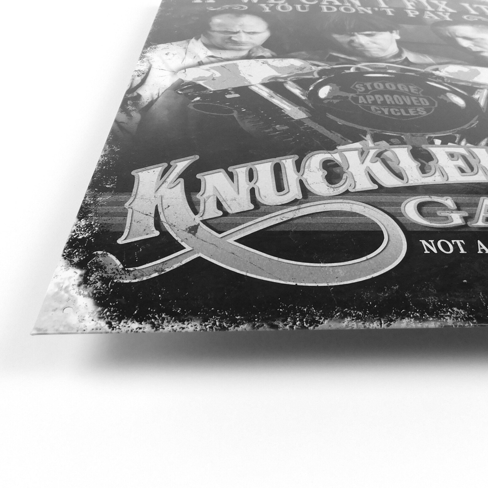 16" Three Stooges Knuckleheads Garage Tin Metal Sign - SIGNBOX ...