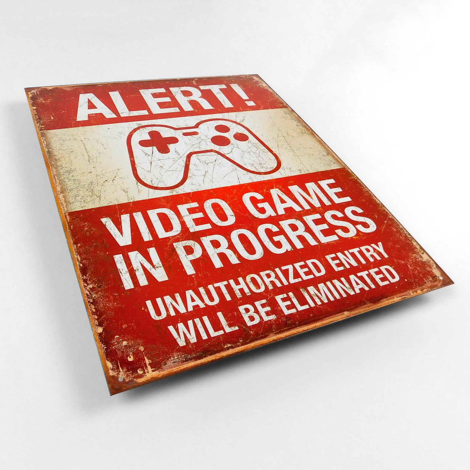 16 Alert Video Game in Progress Tin Metal Sign - Etsy