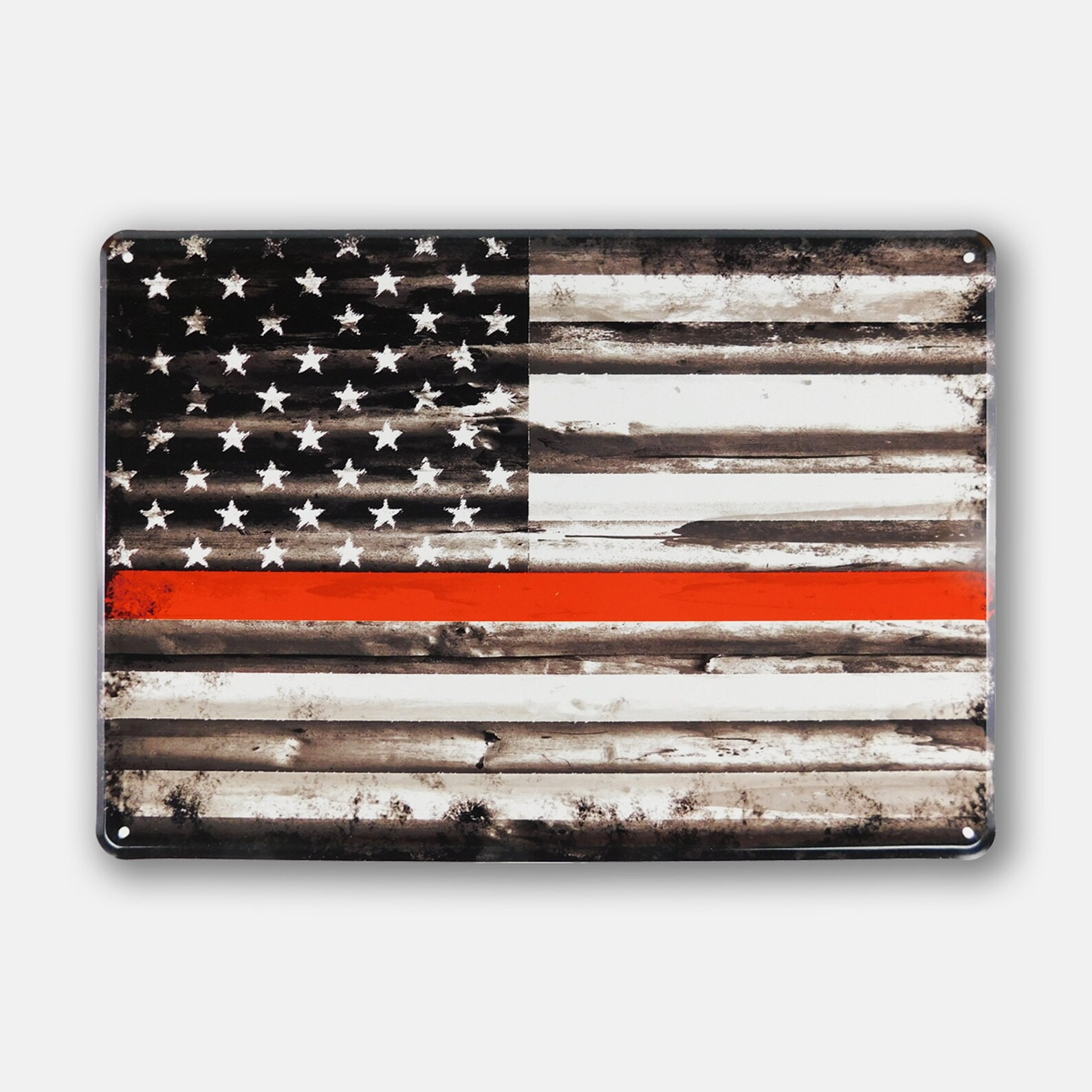 13.5" X 9.5" Thin Red Line Flag Firefighters Fire Department Fire ...