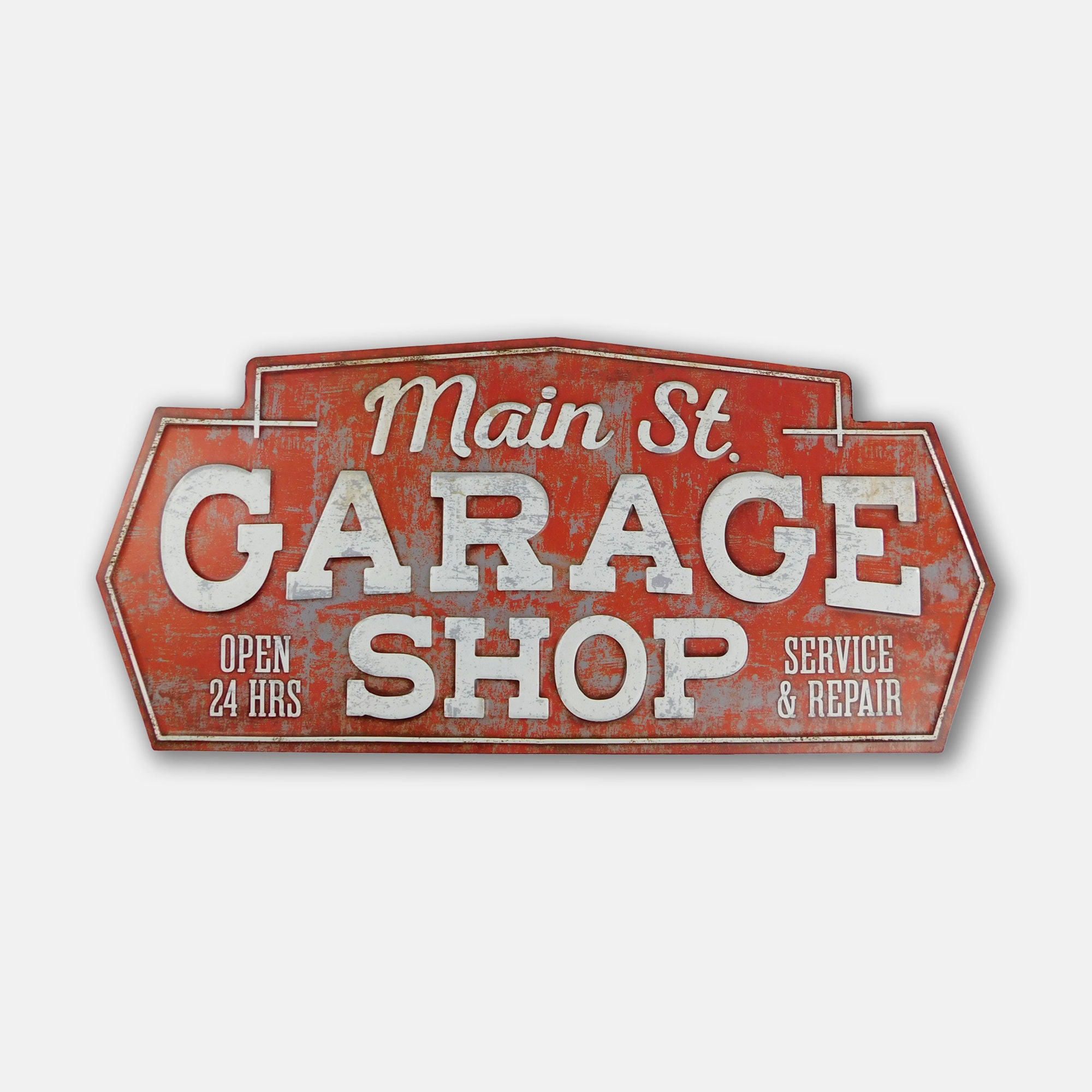 21 X 9.75 Main Street Garage Shop Hard Embossed - Etsy