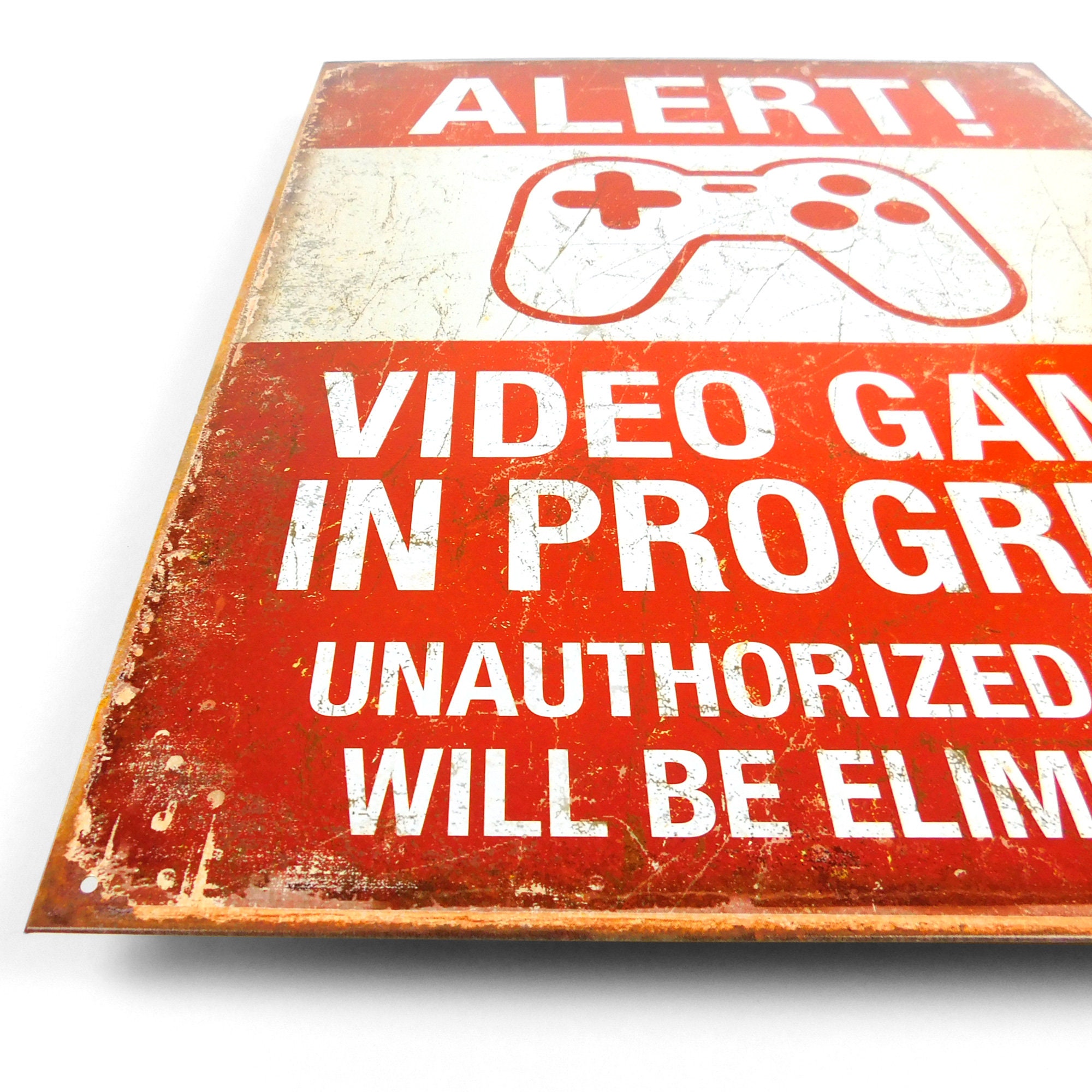16 Alert Video Game in Progress Tin Metal Sign - Etsy
