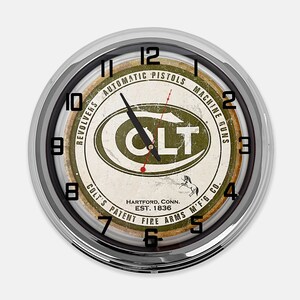 18" Colt Revolvers Automatic Pistols Machine Guns Metal Sign Designed ...