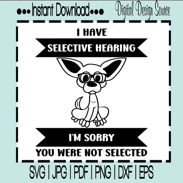 Selective Hearing Svg - Etsy