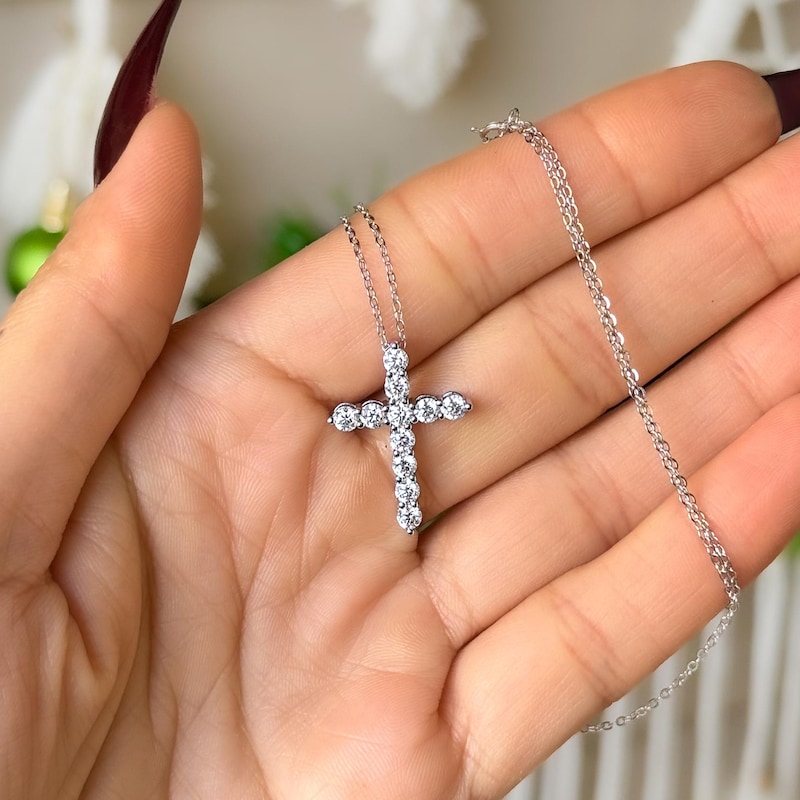 Vvs Moissanite Cross Men - Etsy
