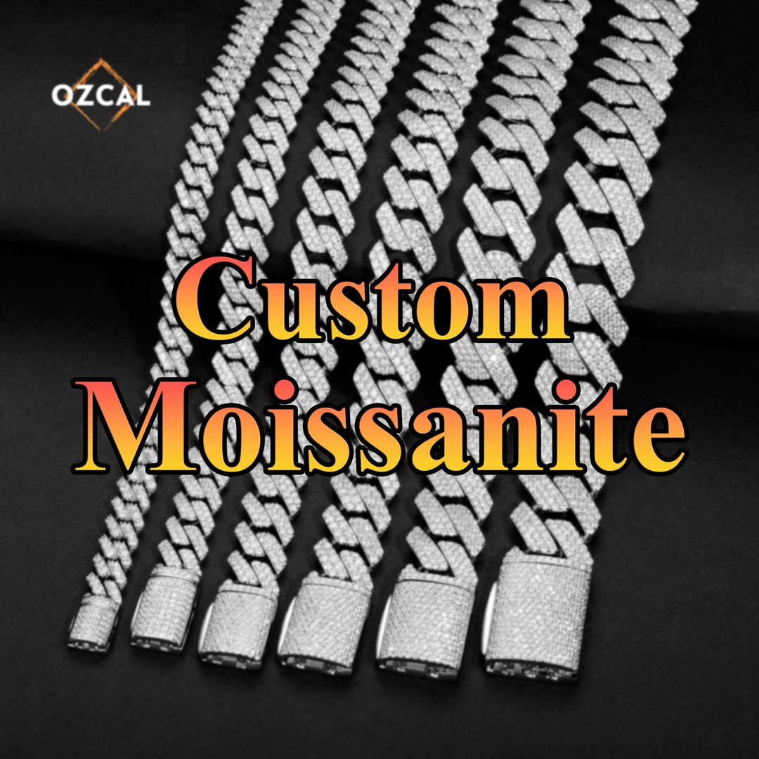 Custom Moissanite Necklace, Moissanite Cuban Link Chains, Pendants ...