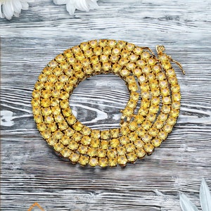 3-5mm Assorted Color VVS Moissanite Tennis Necklace, Rainbow Moissanite ...