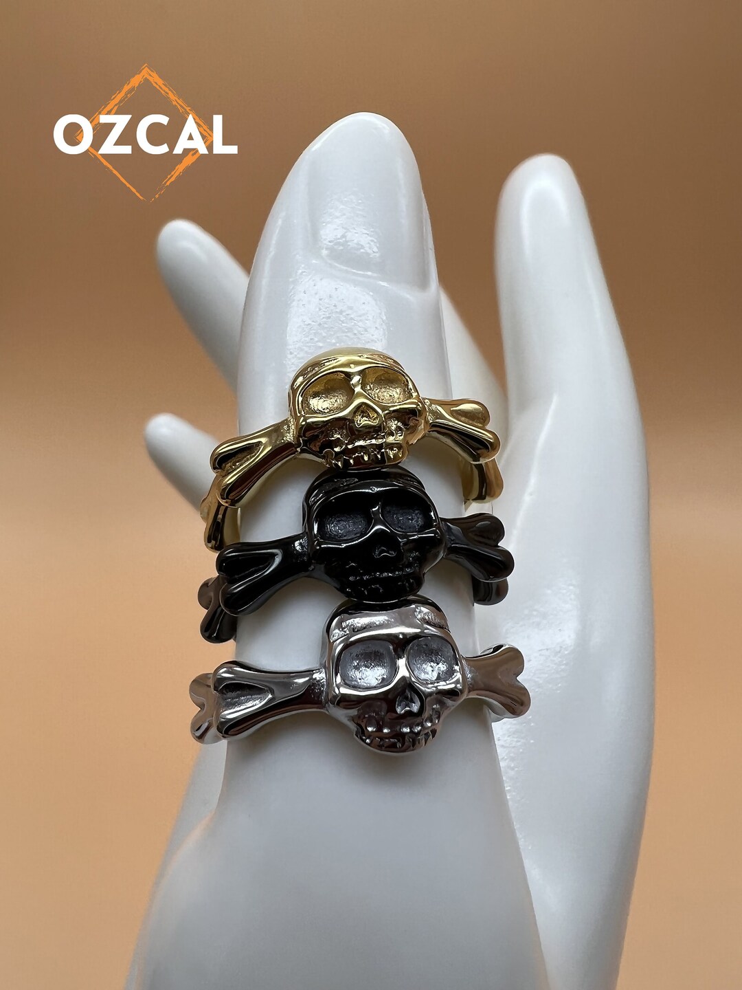 Skeleton Skull Ring Stainless Steel Pirate Ring Men Skull - Etsy