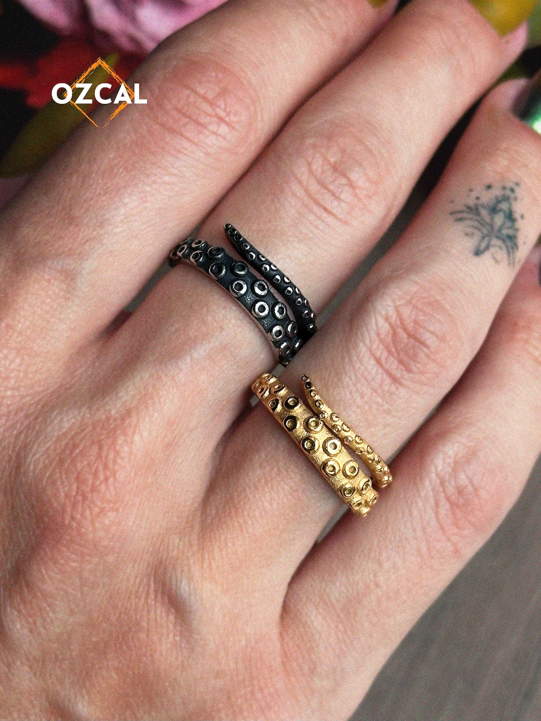 Titanium Octopus Tentacle Ring, Kraken Tentacle Ring, Octopus Jewelry, Boyfriend Gift Ideas, Sea ...