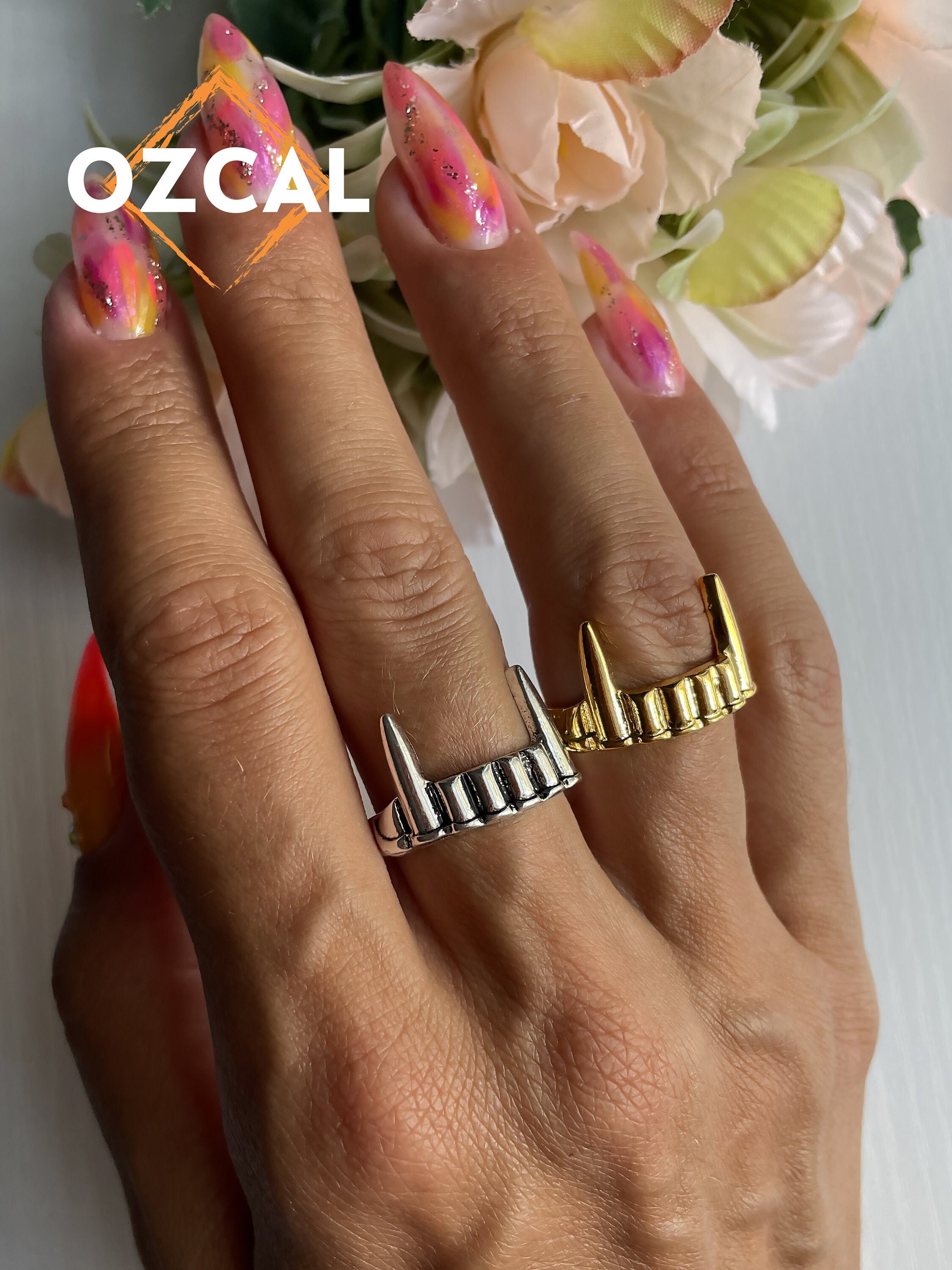 Adjustable vampire ring Gothic vampire teeth ring for women | Etsy