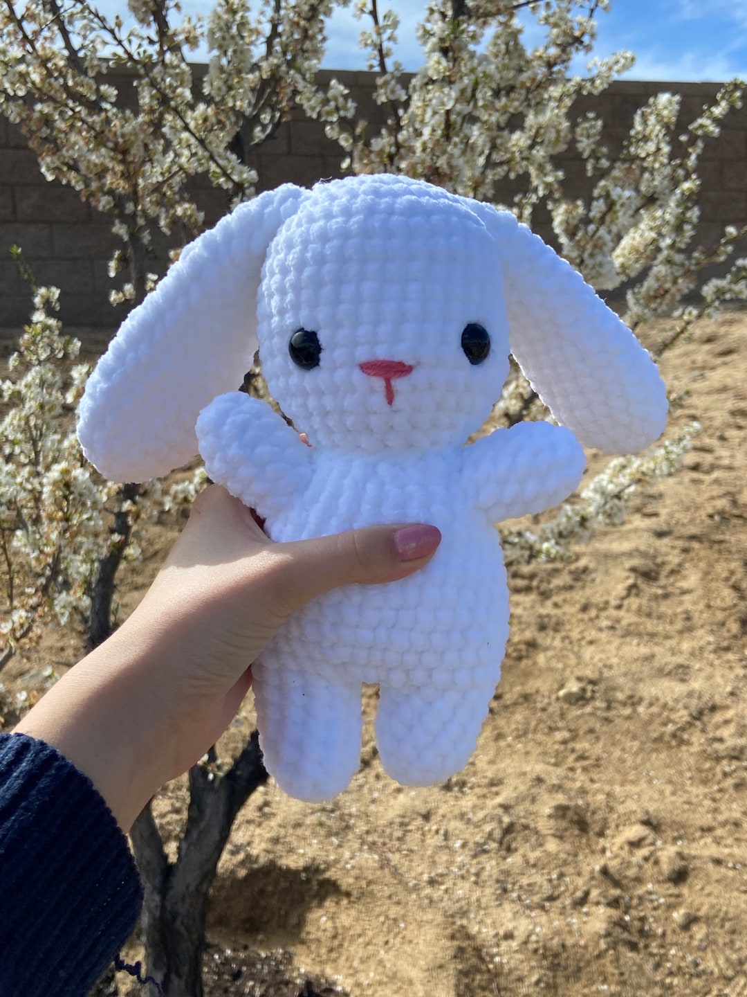 Cute Crochet Bunny, Crochet Fluffy Rabbit Plush, Crochet Bunny Stuffed ...