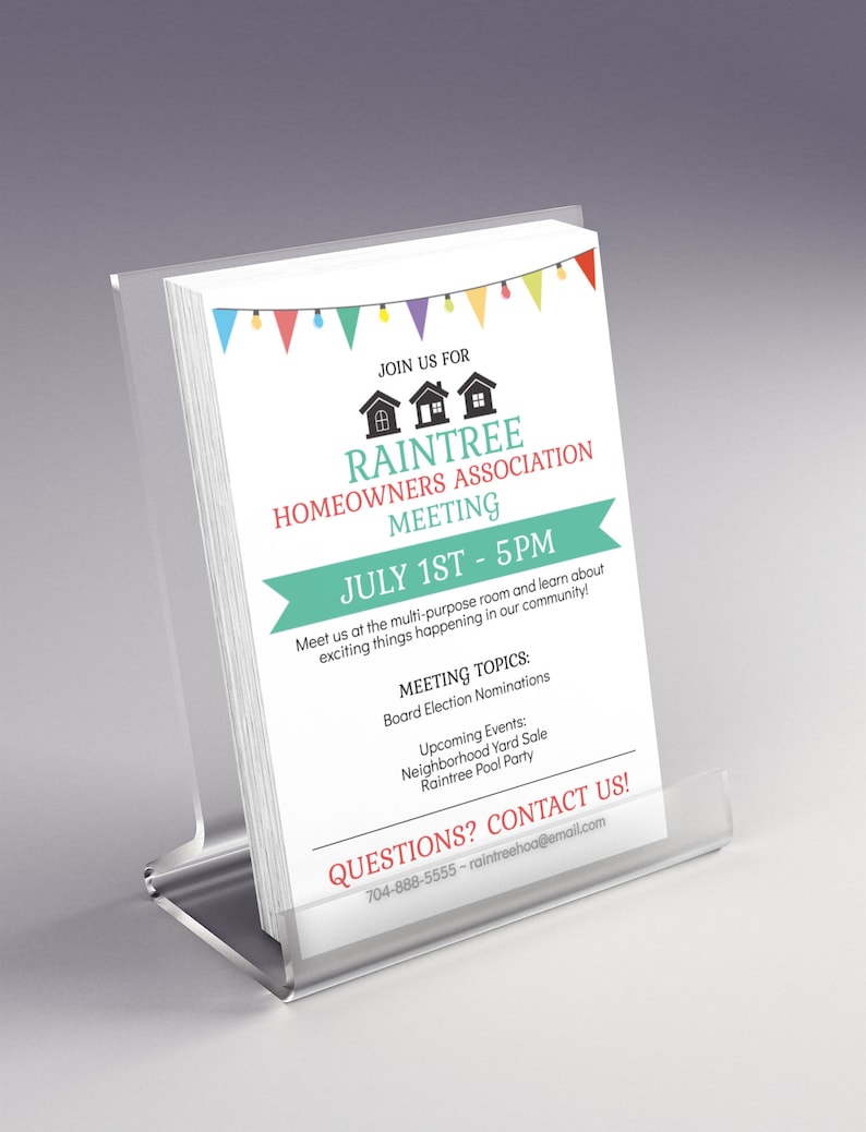 Editable! Homeowners Association Flyer, HOA Flyer, HOA Meeting HOA ...
