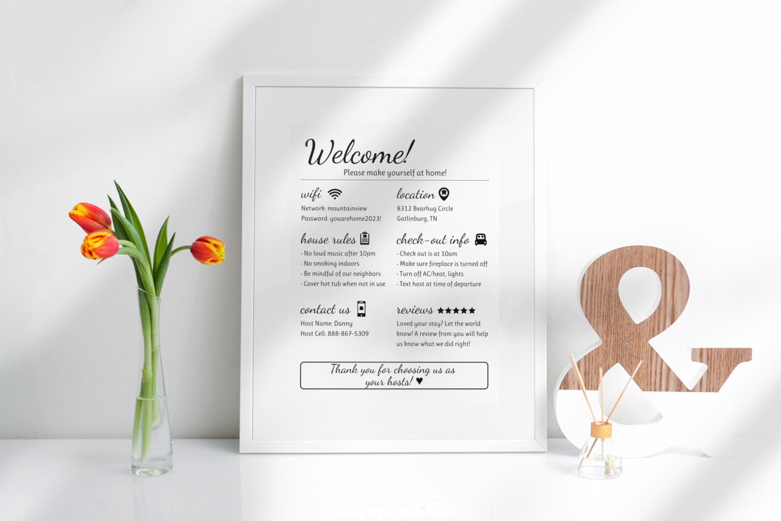 Printable Welcome Sign for Airbnb Hosts Vacation Rental - Etsy