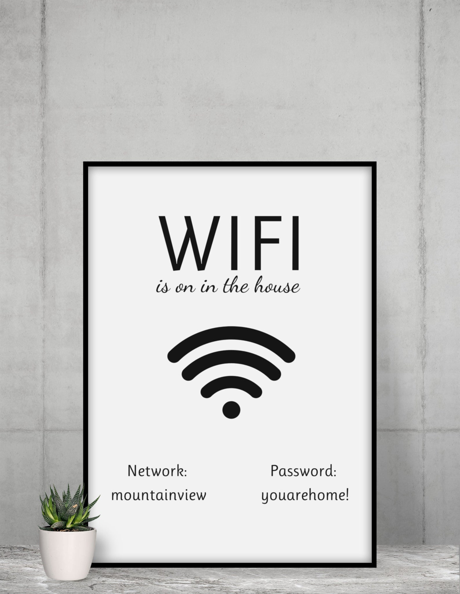 Wifi Sign for Airbnb Hosts Rental Guest Wifi VRBO Airbnb Wifi Instant ...