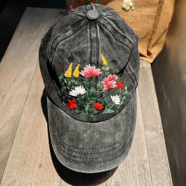Flower Baseball Cap - Etsy