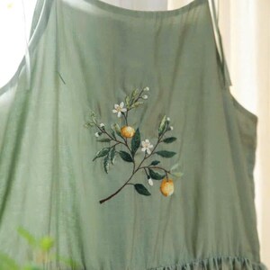Orange Tree Branch Dress, Hand Embroidered Dress for Women ...