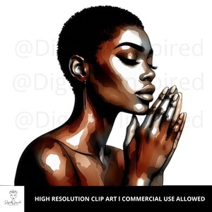 Black Women Clip Art L PNG L Commercial Use L Black Girl Art Print L Black Woman Art L Black ...