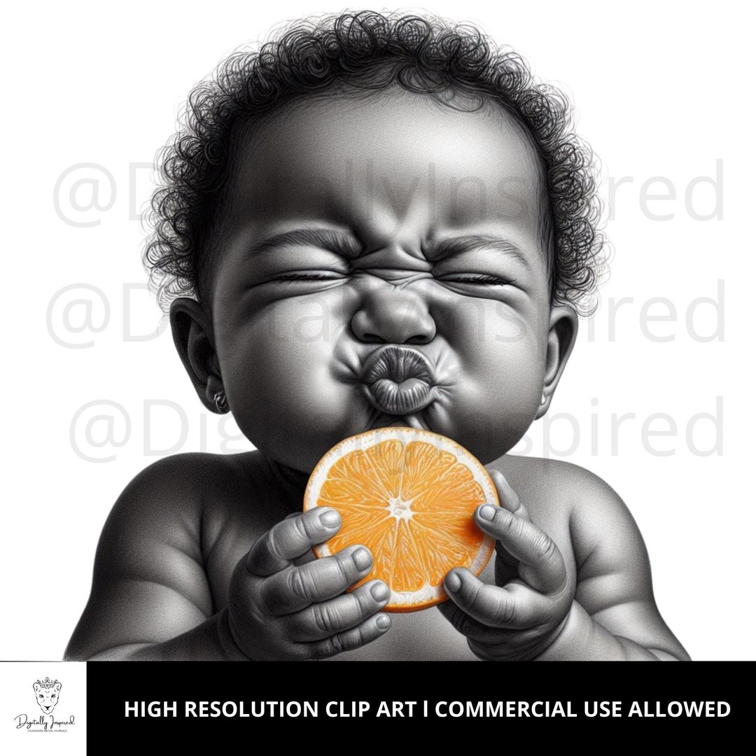 Black Girl Clip Art L PNG L Commercial Use L Black Girl Art Print L ...