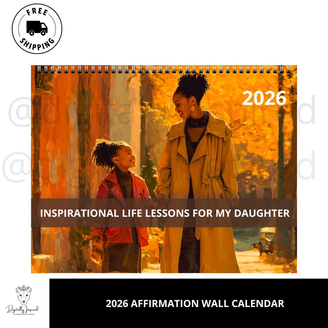 Lessons for My Daughter 2026 Wall Calendar | Inspirational ...