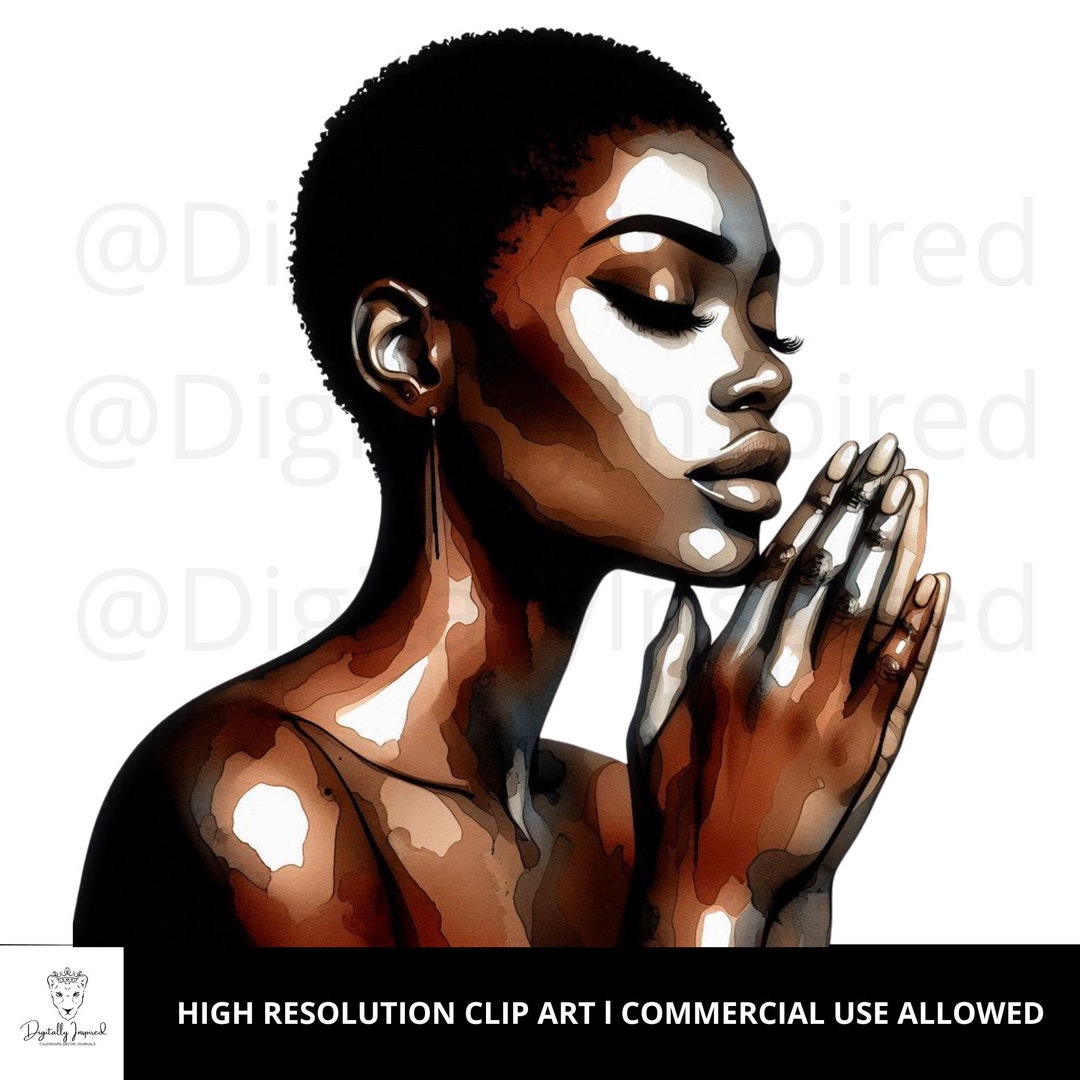 Black Women Clip Art L PNG L Commercial Use L Black Girl Art Print L ...