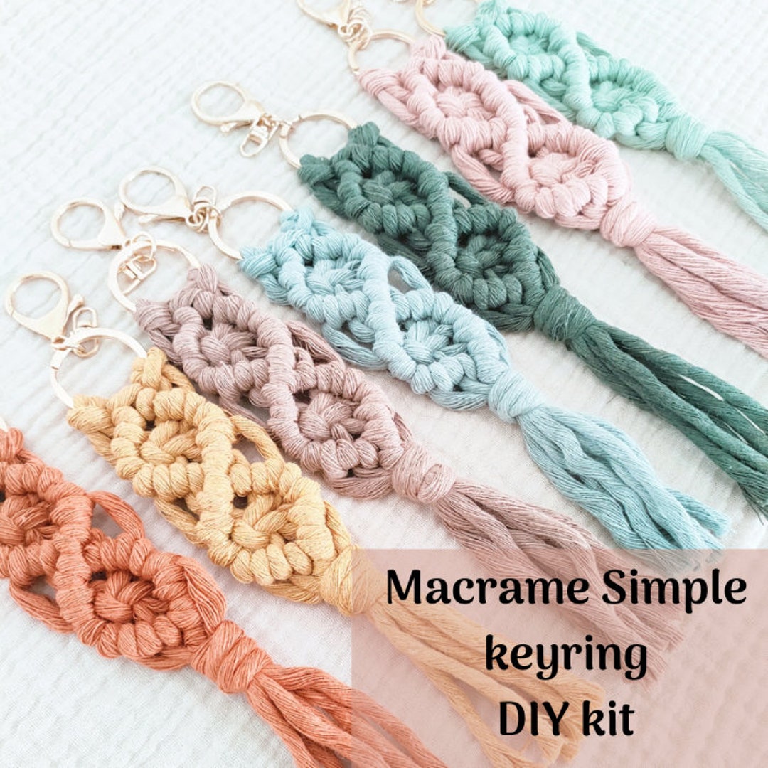 Macrame Simple Keyring DIY Kit / Handcraft / Learn / Easy / Gift Idea ...