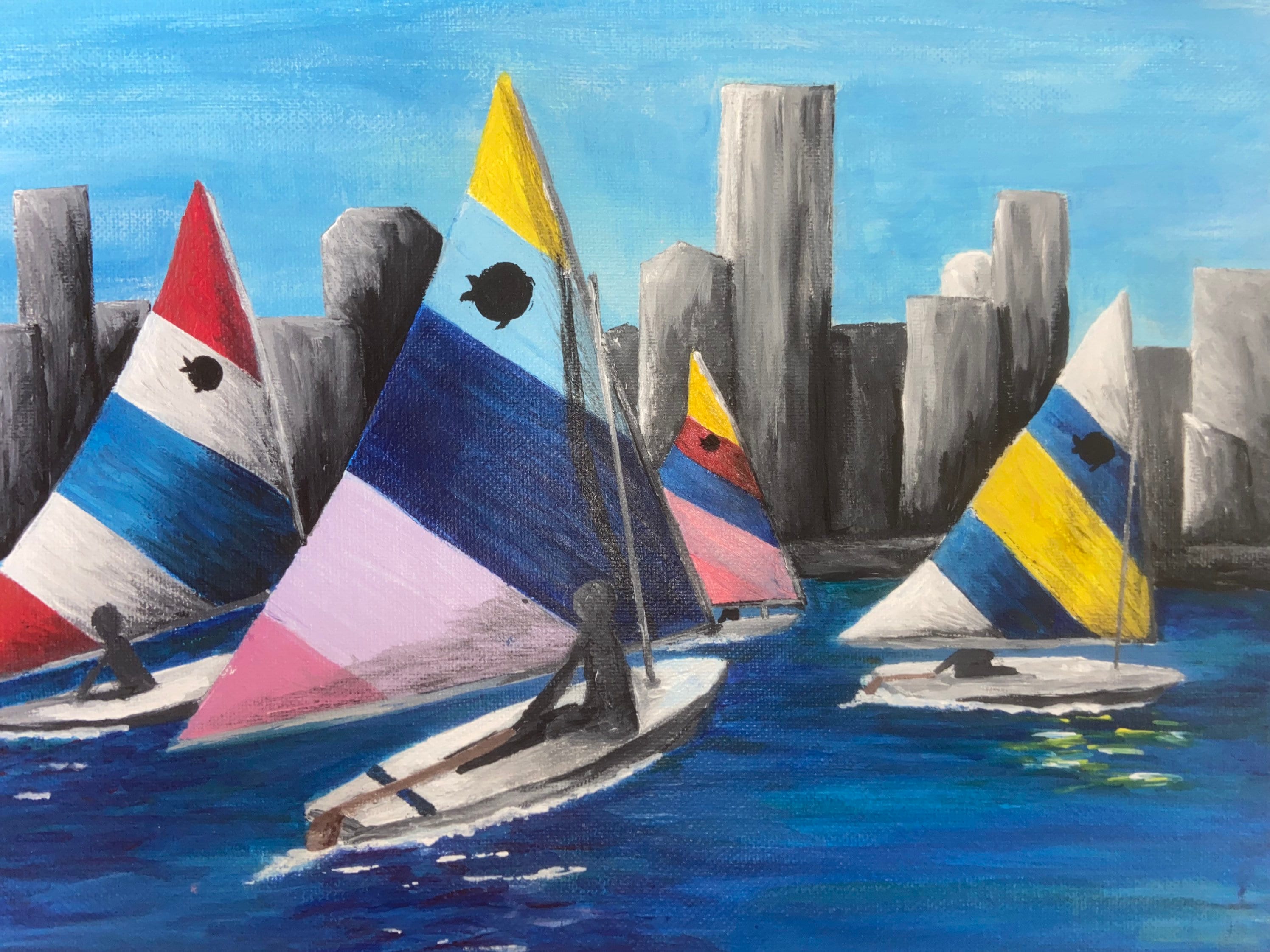 Sunfish Sailboat Clipart Illustrations