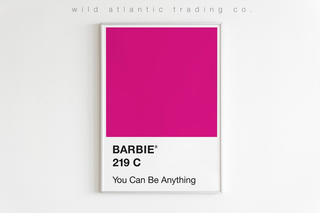 Printable Barbie Color Swatch Poster, Inspired Color Palette, Barbie ...
