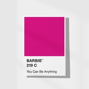 Printable Barbie Color Swatch Poster, Inspired Color Palette, Barbie ...