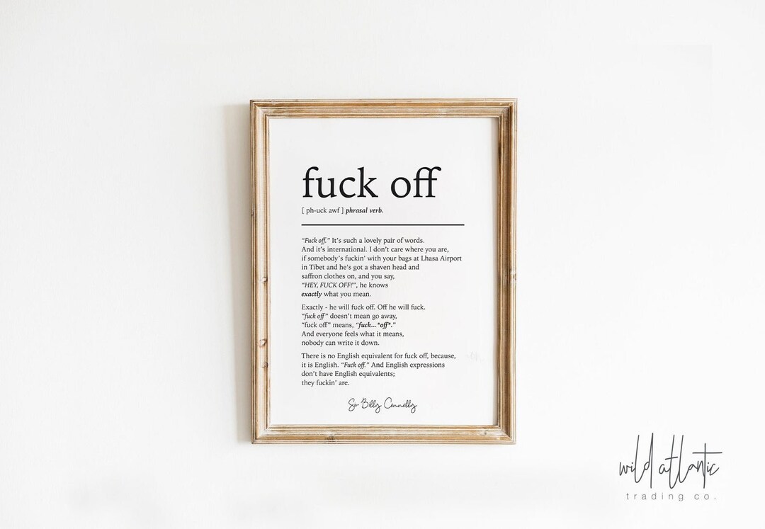 Famous Billy Connolly Quote Print A5 A4 A3 Wall Art - Etsy