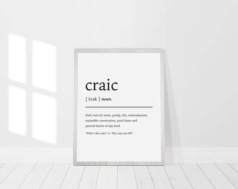 Printable Craic Definition Print Norn Iron / Irish Slang - Etsy