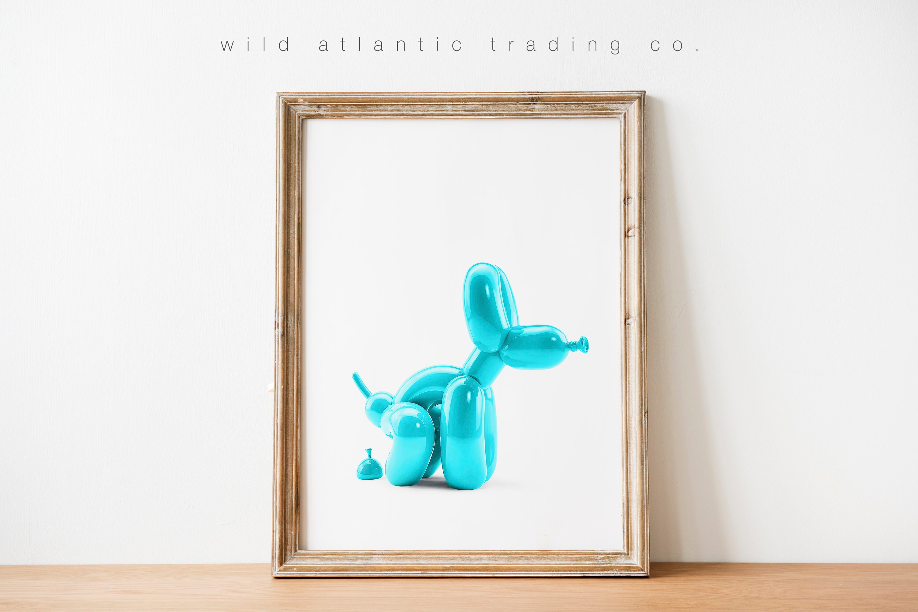 Printable Aqua Pooping Balloon Dog Print Quirky Print Quirky - Etsy