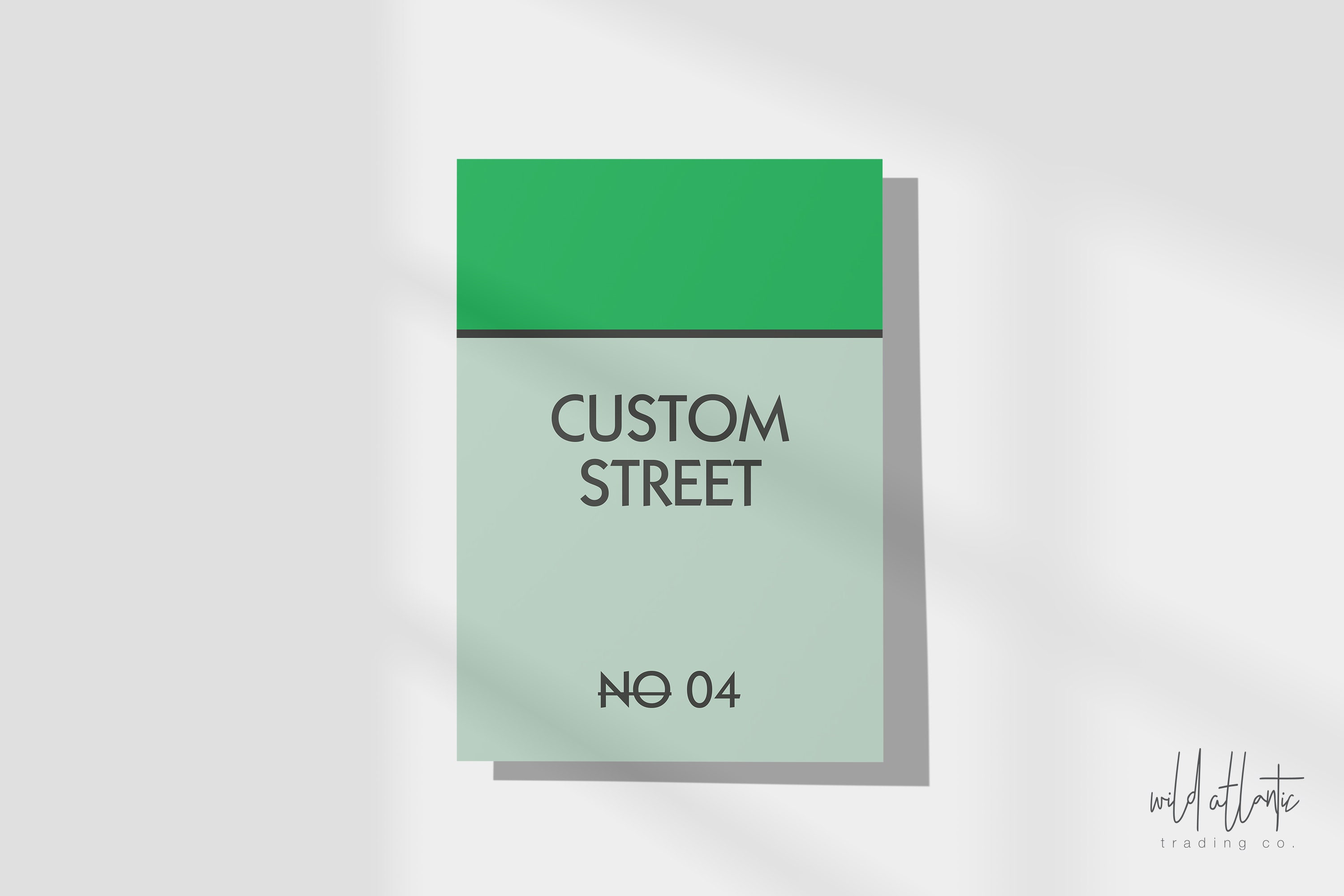 Printable Personalized Monopoly Street Name & Number Print - Etsy