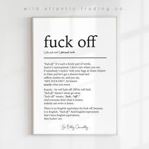 Famous Billy Connolly Quote Print | A5, A4, A3, | Wall Art, Wall Prints ...