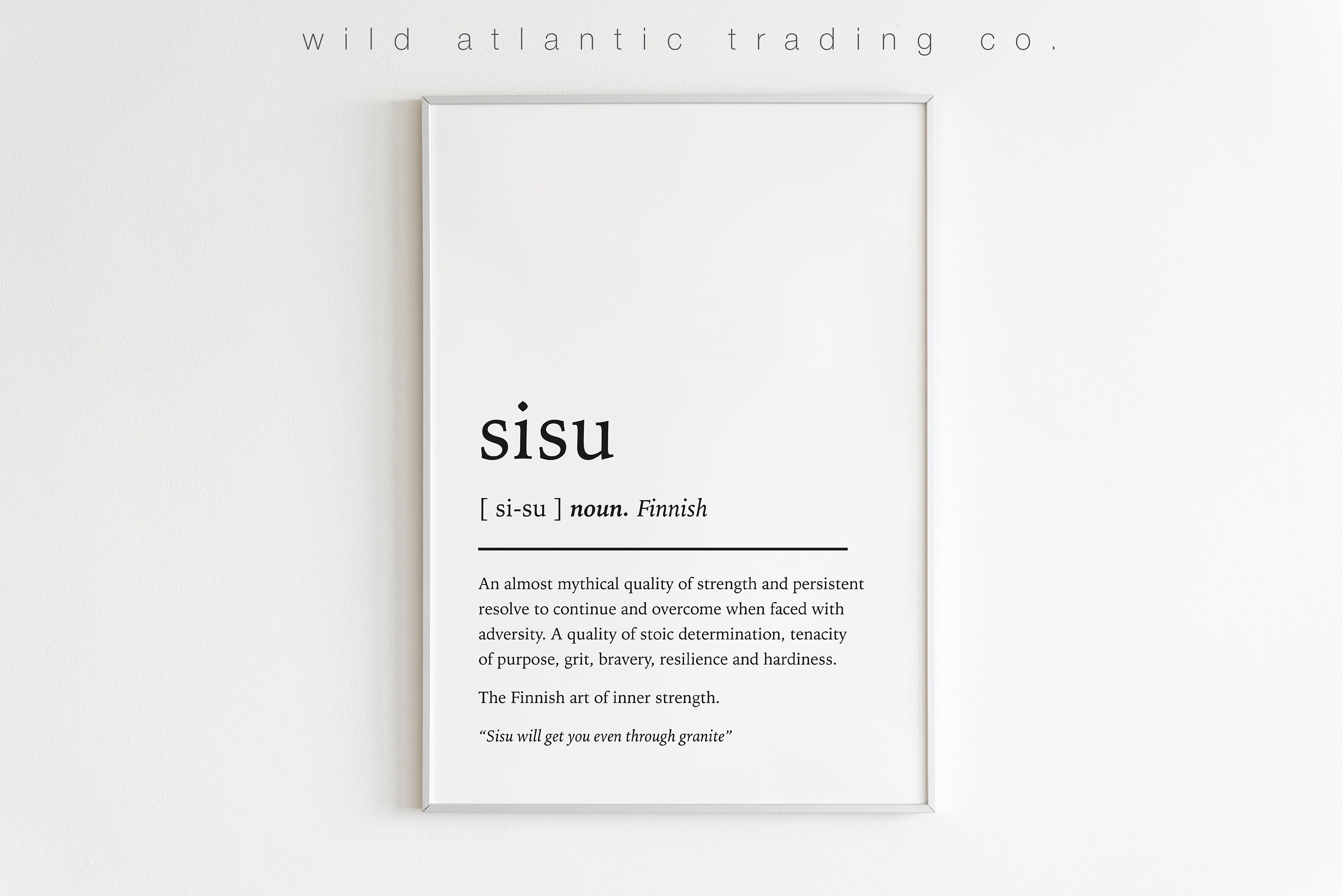 Printable Sisu Definition Print Finnish Wall Art Living Room - Etsy