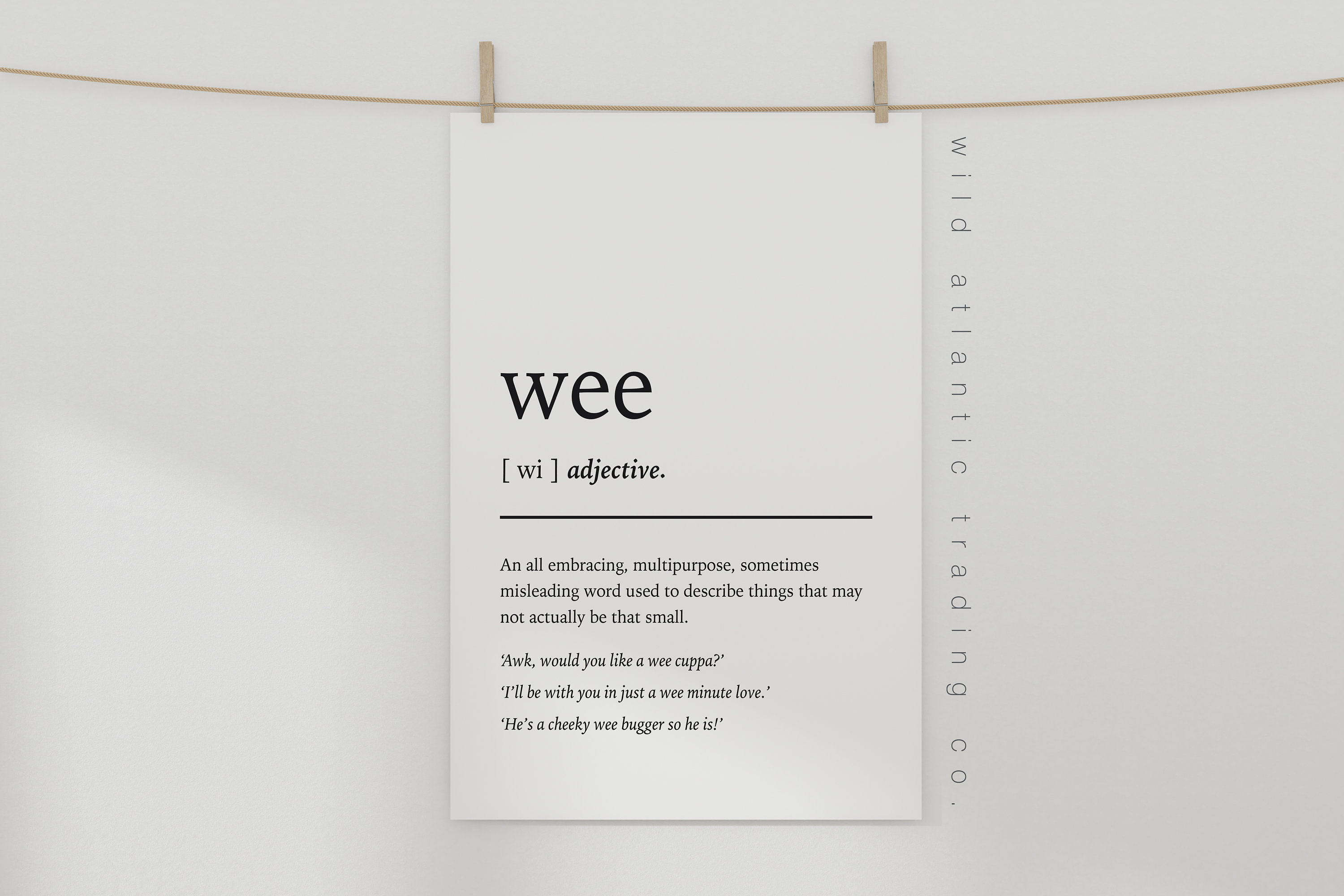 Printable Wee Definition Print Norn Iron / Irish Slang - Etsy UK
