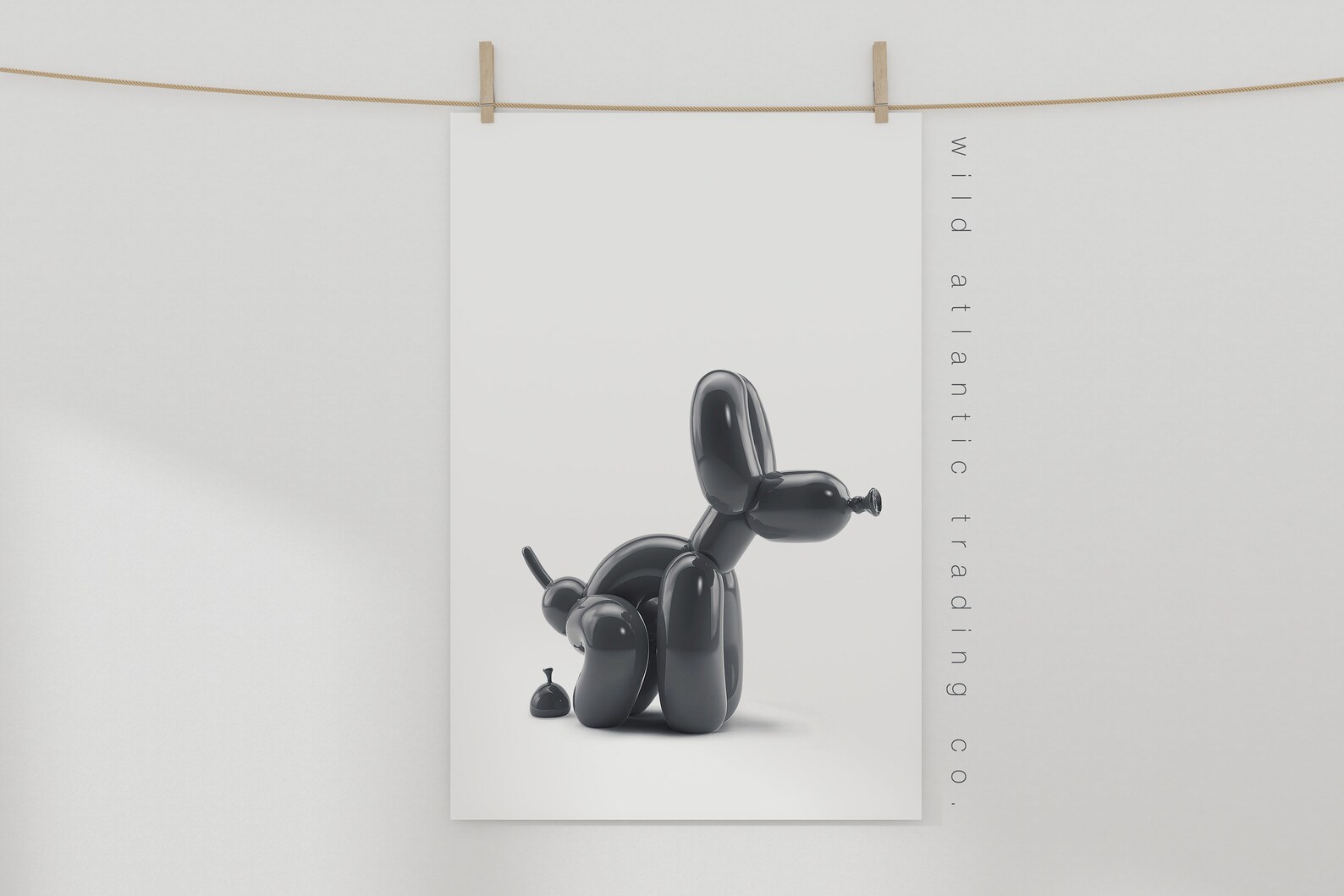 Printable Gray Pooping Balloon Dog Print Quirky Print Quirky - Etsy