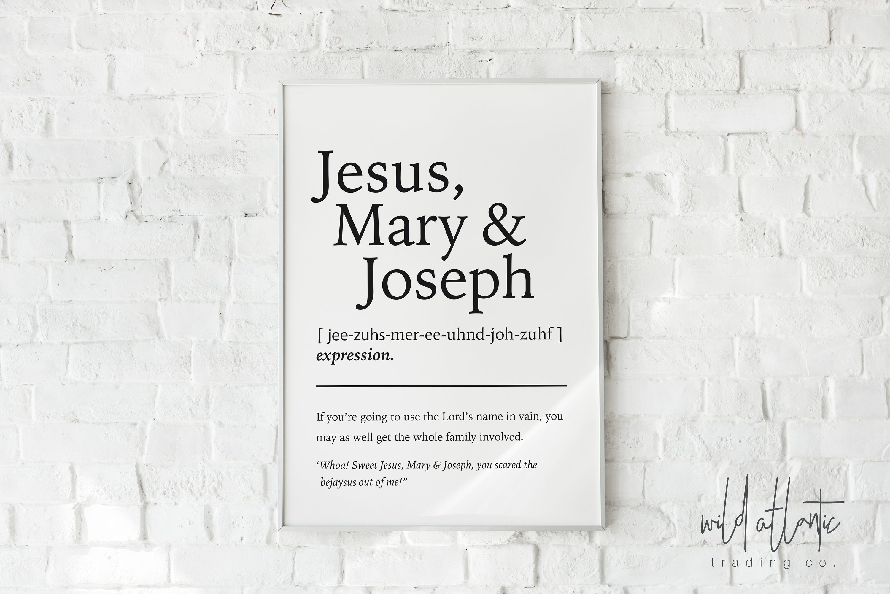 Printable Jesus Mary and Joseph Definition Print Norn Iron - Etsy