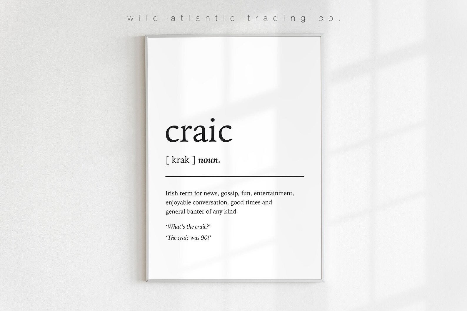 Printable Craic Definition Print Norn Iron / Irish Slang, Sayings Print ...