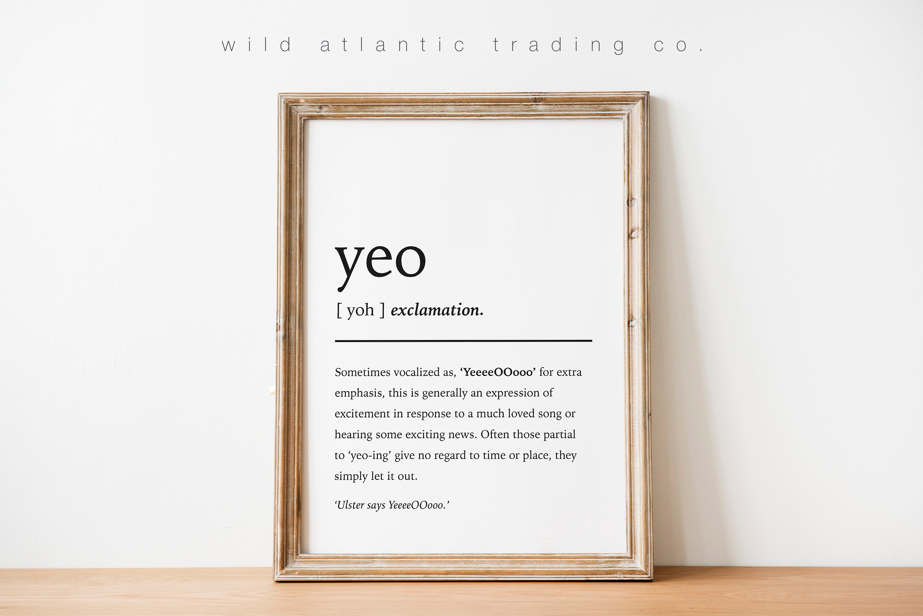 Printable Yeo Definition Print Norn Iron / Irish Slang - Etsy
