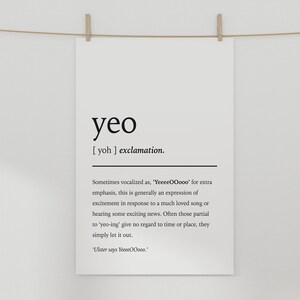 Printable Yeo Definition Print Norn Iron / Irish Slang, Sayings Print ...