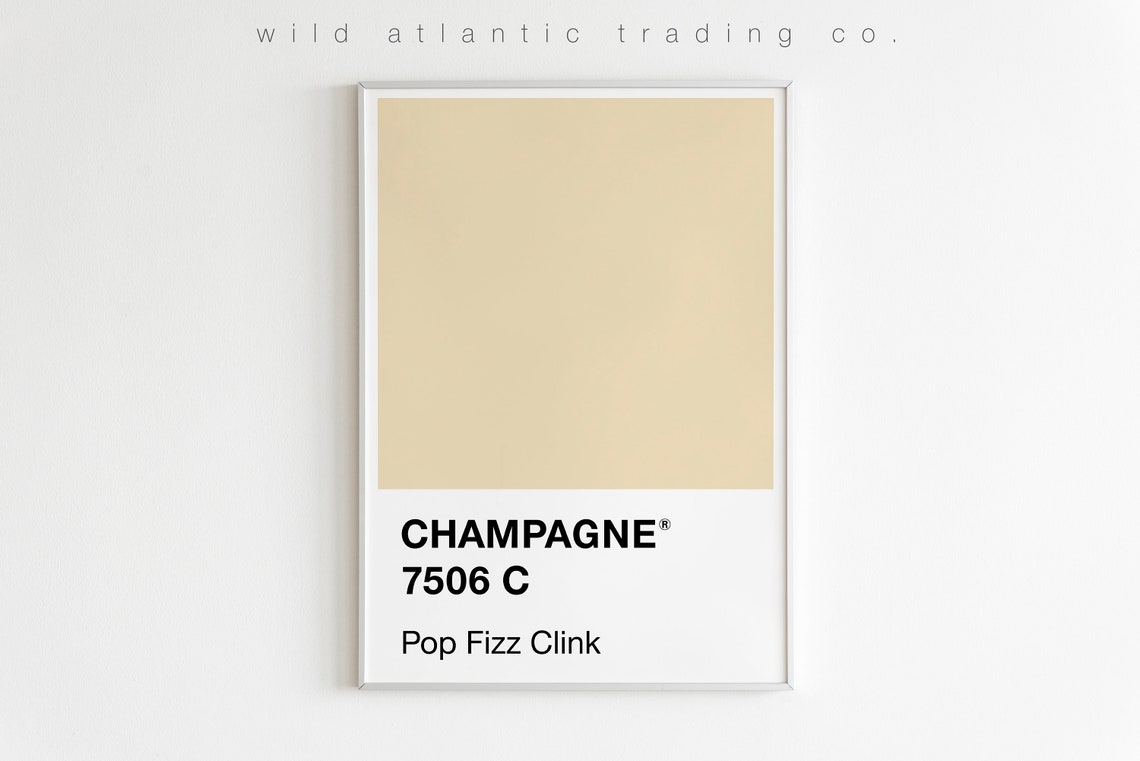 Printable Champagne Color Swatch Pantone Inspired Color | Etsy