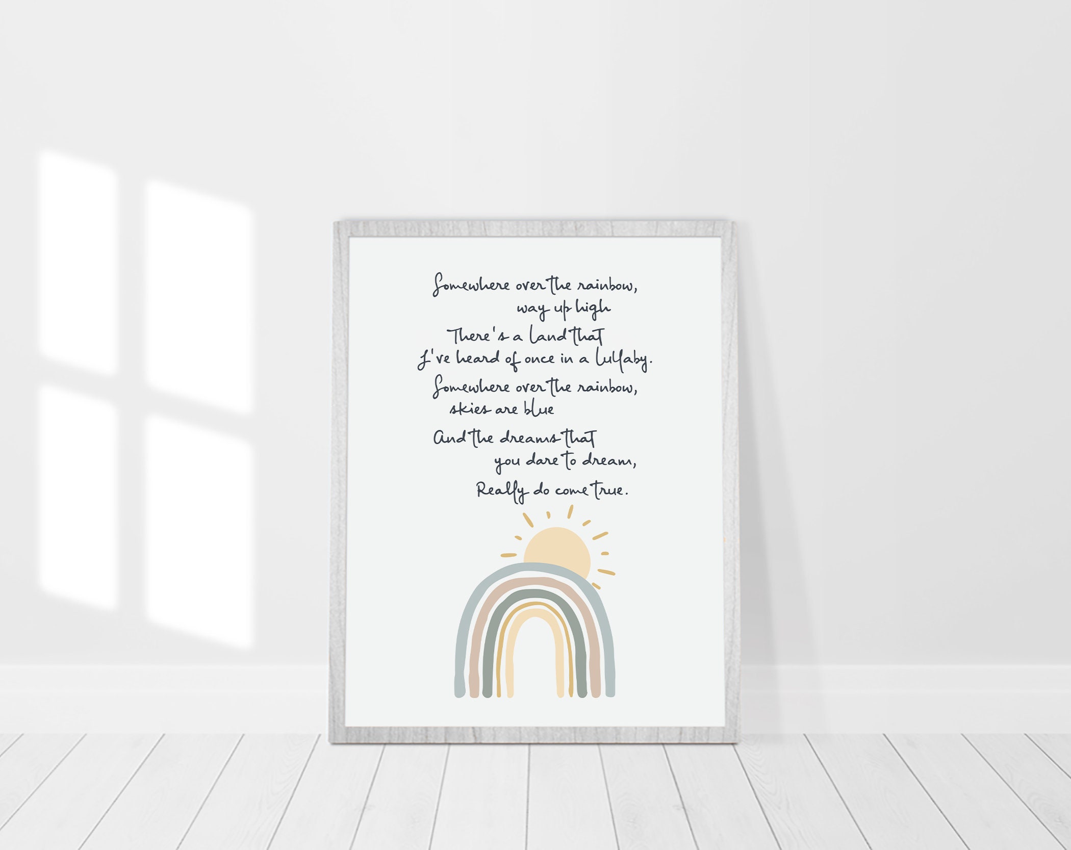 Printable Somewhere Over the Rainbow Digital Download - Etsy