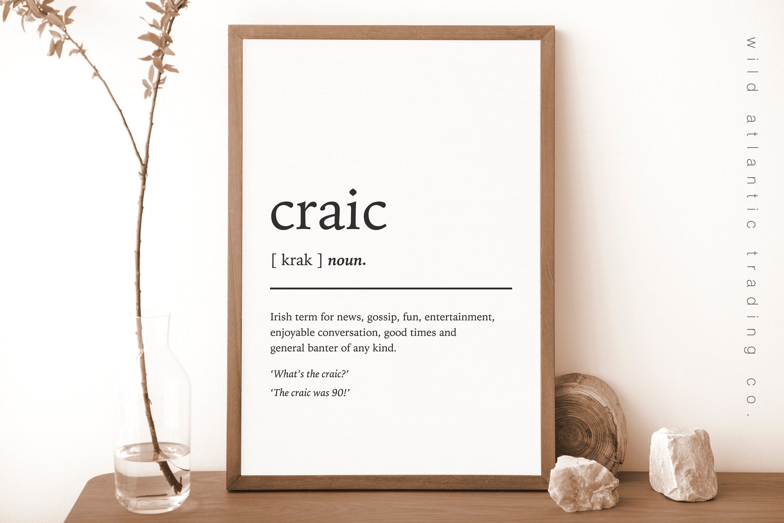 Printable Craic Definition Print Norn Iron / Irish Slang, Sayings Print ...