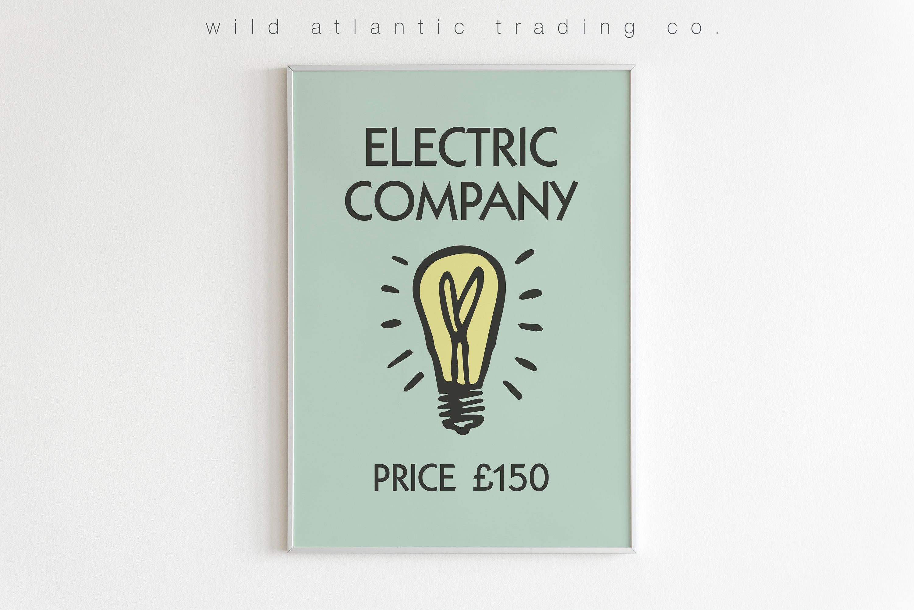 Printable Monopoly Inspired Electric Company Retro Print Pound - Etsy