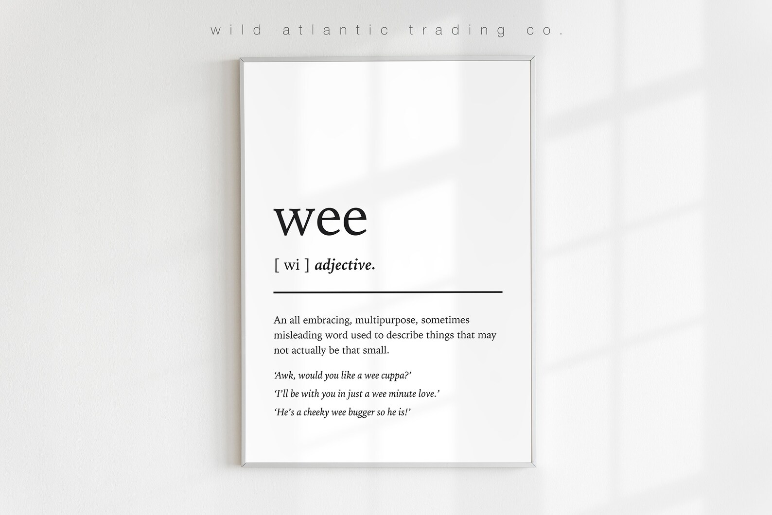 Printable Wee Definition Print Norn Iron / Irish Slang, Sayings Print ...