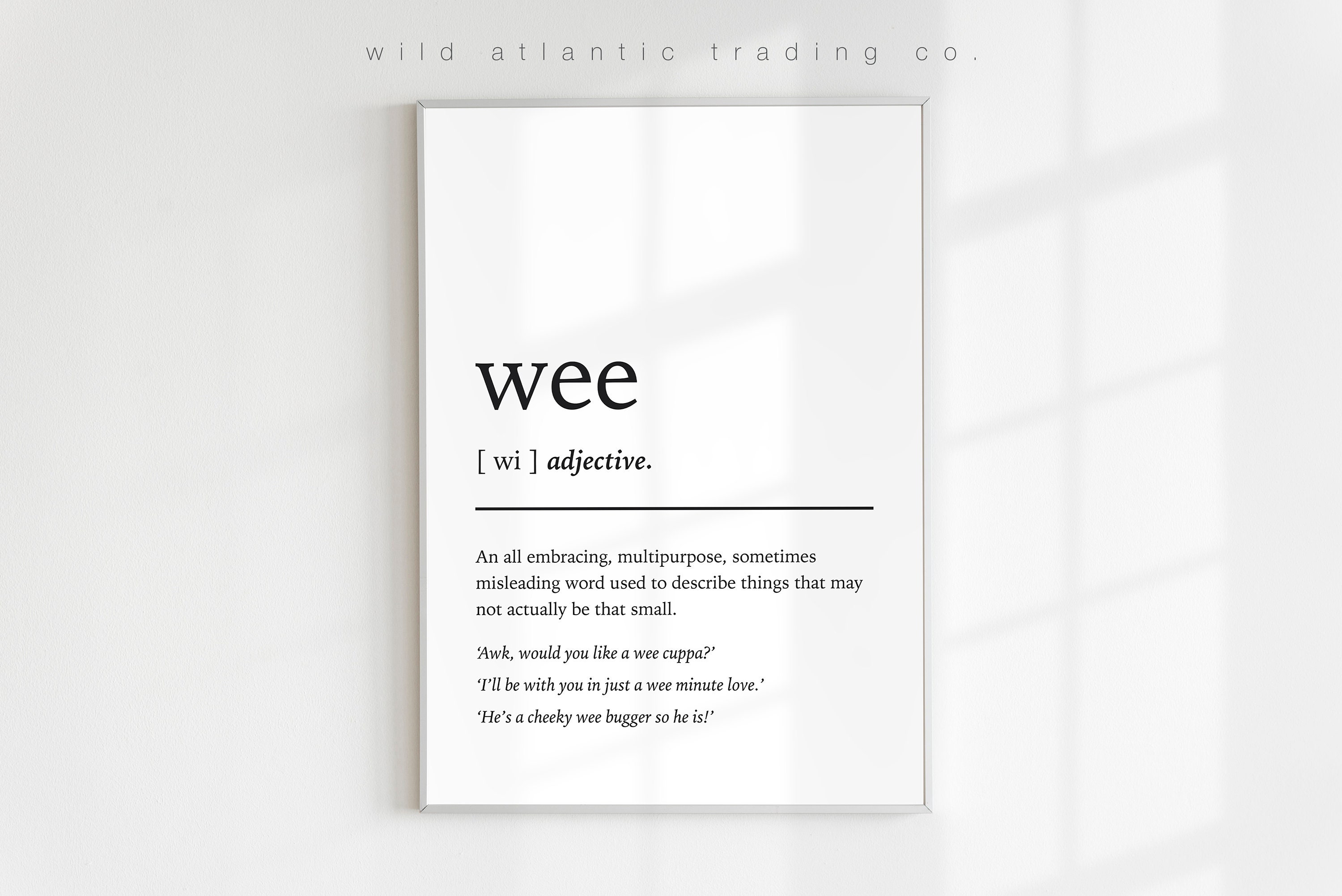 Printable Wee Definition Print Norn Iron / Irish Slang, Sayings Print ...
