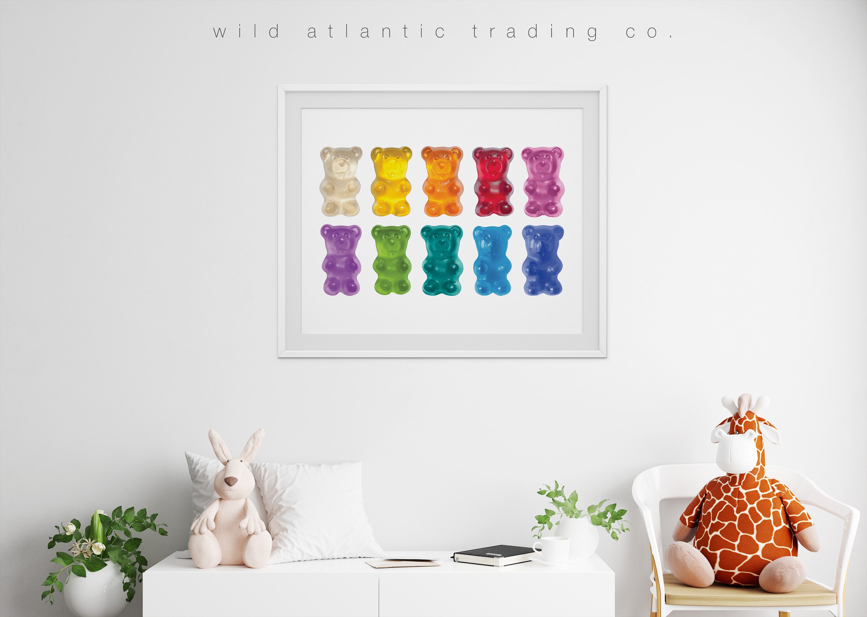 Printable Rainbow Gummy Bears Print Gummy Bear Poster Candy - Etsy